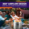 Campior Large Stainless Steel Smokeless Fire Pit Stove with Removable ...