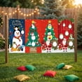 Christmas Toss Game Set with Hanging Banner and Red Bean Bags, Indoor ...