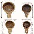 4pcs Wood Measuring Spoon Set with Teaspoon, Tablespoon, Dessertspoon ...