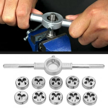 Spptty Screw Thread Tap Die Set External Thread Cutting Hand Tool Kit ...