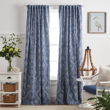 Martha Stewart Sandy Sheer Indoor Polyester Sheer Poletop Curtain Panel ...