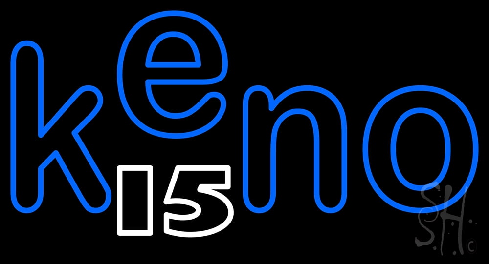 Keno 15 5 LED Neon Sign 13 x 24 - inches, Black Square Cut Acrylic ...