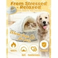 Cozy Cocoon Dog Bed, Calming Dog Cave Bed, Hooded Calming Plush Bed for ...