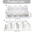 8 Cavity Bamboos Shape Silicone Molds Mousses Cake Chocolate Dessert ...