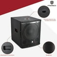 Proreck SP-12X Active Powered PA DJ Subwoofer, 12 inch, 1000W, Class-D Amplifier, 3 DSP Presets ...
