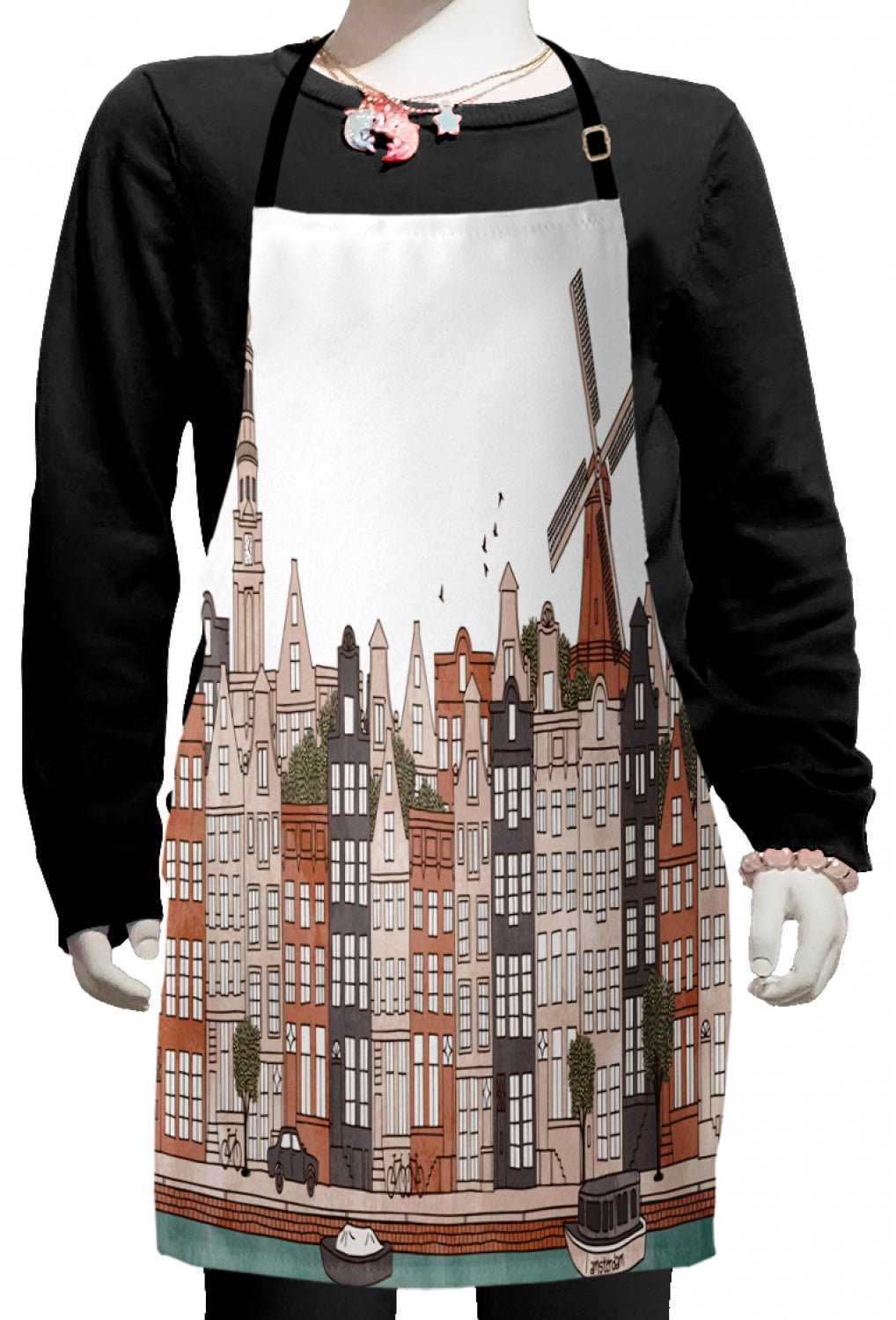 Amsterdam Kids Apron, Old Netherlands Historical Buildings European Art ...