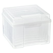 Clear Plastic Photo & Craft Storage Box by Simply Tidy - Includes 16 ...