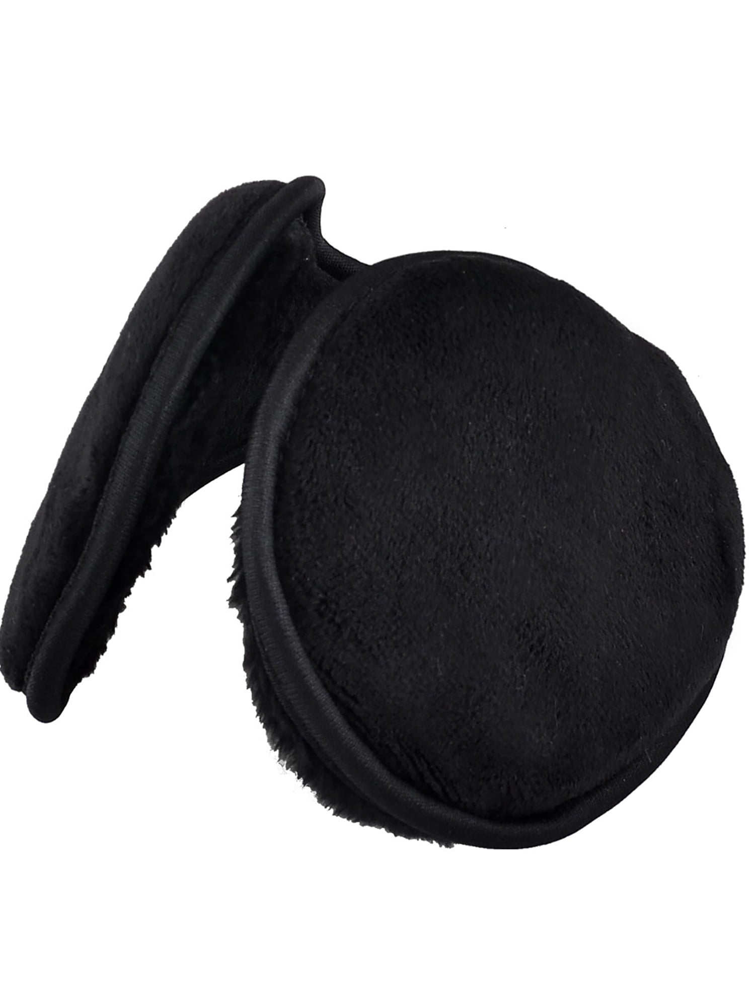 Unique Bargains Unisex Winter Plush Pad Ear Warmer Earmuffs Black ...