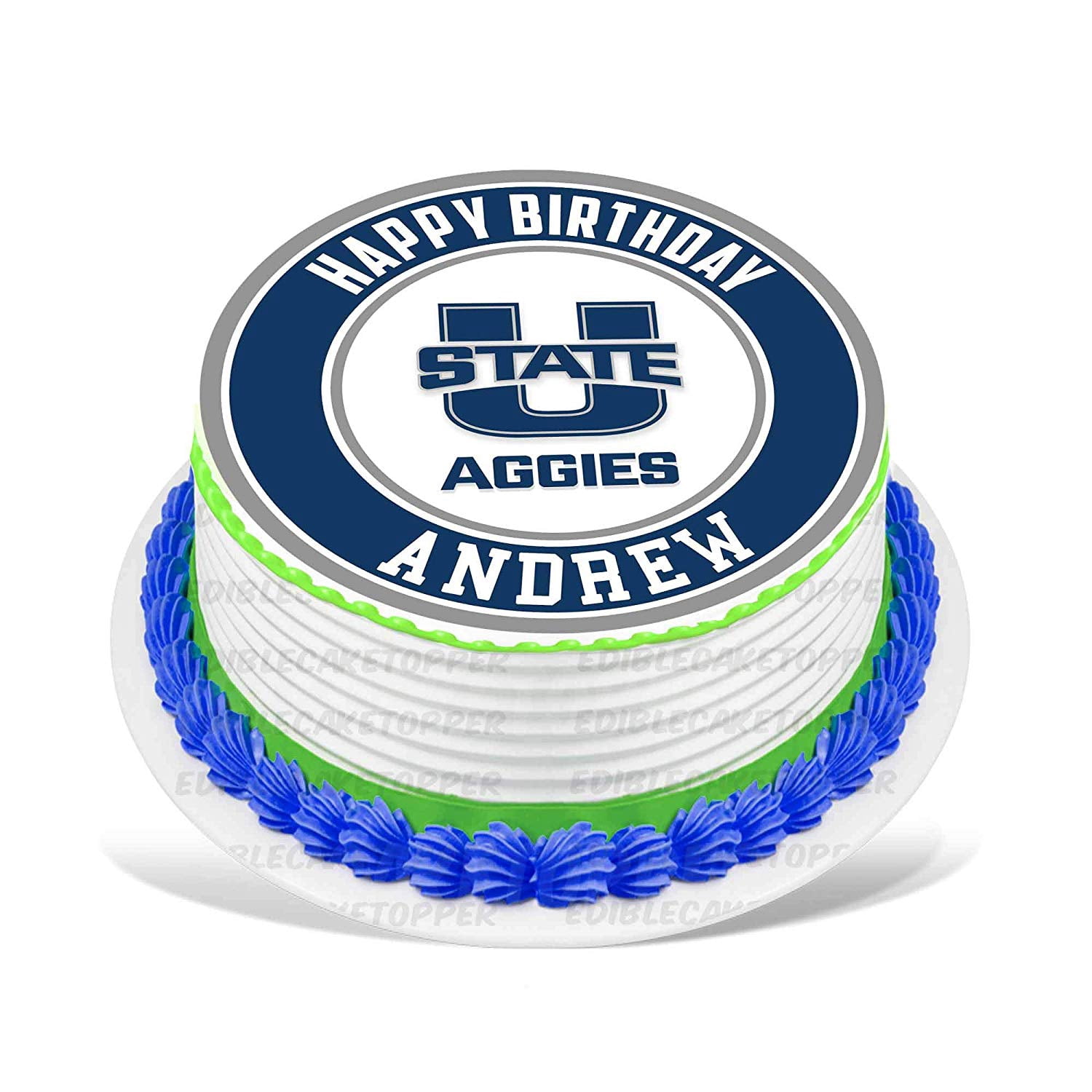 Utah State Aggies Edible Cake Image Topper Personalized Picture 8 ...
