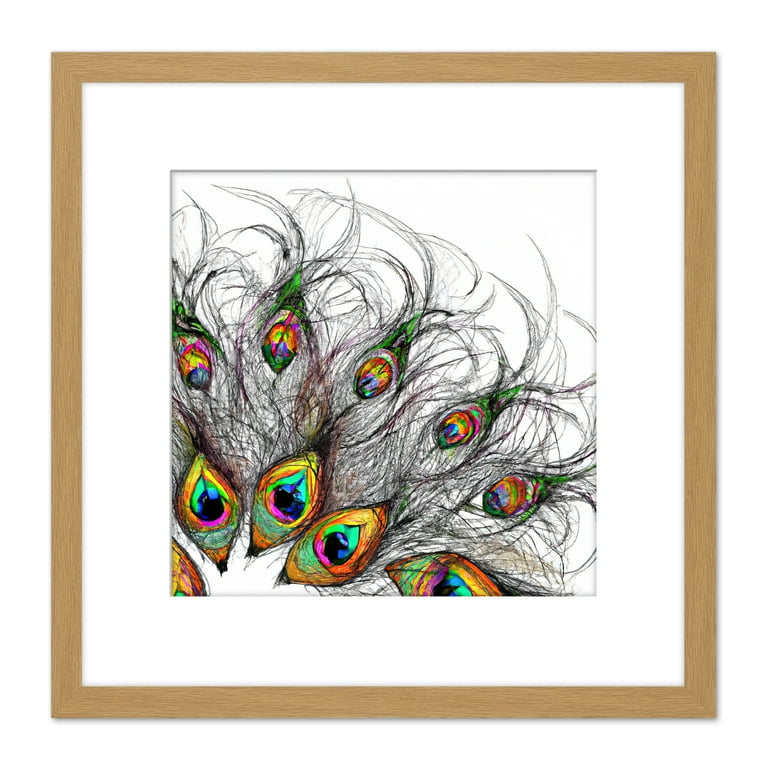 Abstract Peacock Drawing