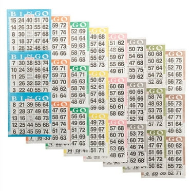 American Games Bulk Bingo Paper Game Cards - 4 Cards, 6 Sheets, 125 ...