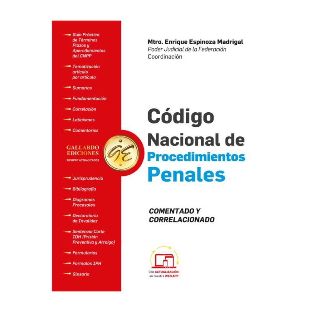 Libro Codigo Nacional De Procedimientos Penales Comentado Tapa Blanda ...