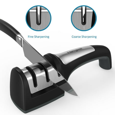 Homgeek Fine/Coarse Combination Two Stages Knife Sharpener Fine and ...