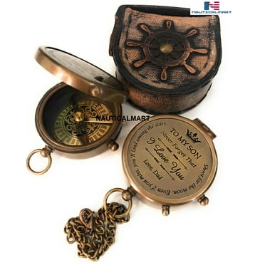 Engraved Brass Compass Gift to My Son/to Our Son/Nautical Gift for Son ...