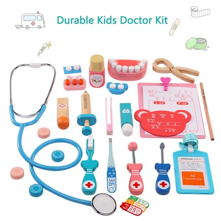AIHOME 22PCS Kids Doctor Kit with Electronic Stethoscope Doctor Role ...