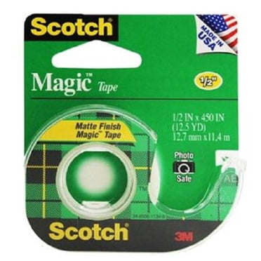Scotch Transparent Tape 1/2" x 450" - Walmart.com