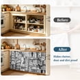 Black Abstract Art Cabinet Curtains for Kitchen 10"W x 11"L, Classical ...