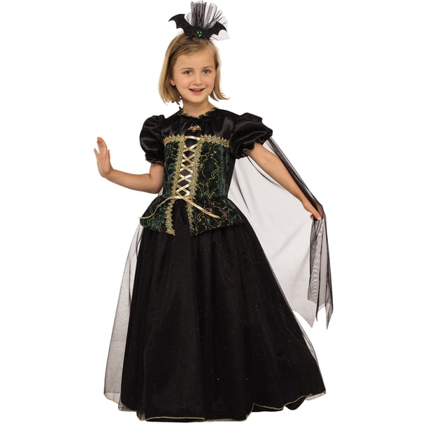 Princess Battina Girl Child Vampire Witch Bat Gown Halloween Costume-M ...
