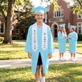 Freshbabe Kids 4Pcs Graduation Gown with Sash,Round-Neck Blouses and ...