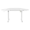 Stealth Adjustable Sit-to-Stand Corner Desk with Drawers, White ...
