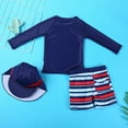Taybagh Boys Swim Set Three Piece Baby Boys Swimsuit Long Sleeve Short ...