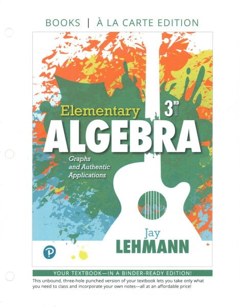 Pre-Owned Elementary Algebra: Graphs and Authentic Applications Books a ...