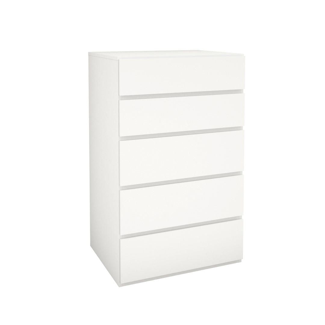 Click here for Nexera Paris 5-Drawer Chest  White 24-Inch prices