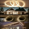 AC 110V COB LED Rope Light 65.6ft, Warm White 3000K, Super Bright 200W ...
