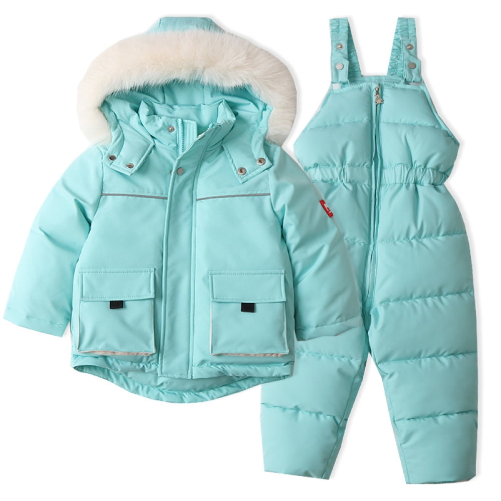 SILVERCELL 2-6T Toddler Girls Boys Snowsuit Kids Winter Skisuit Snowbib ...