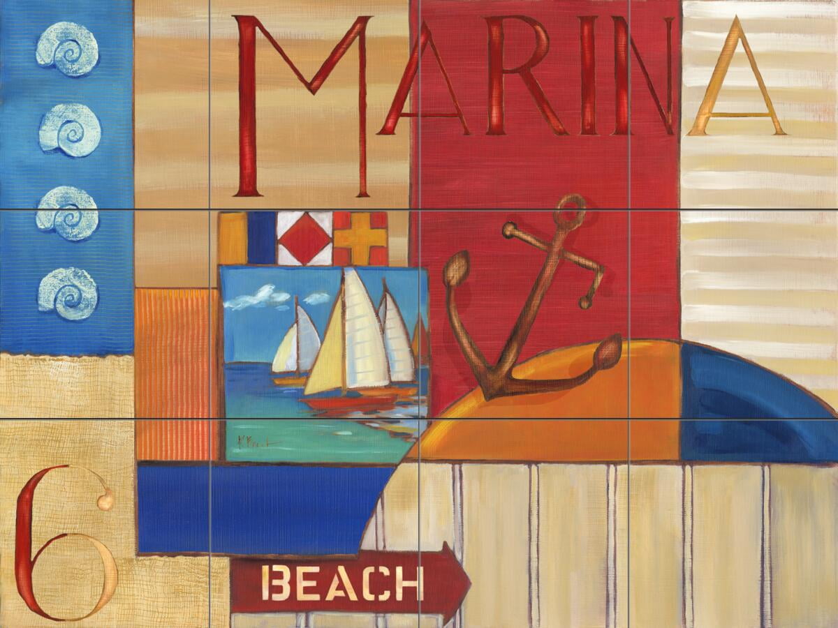 Tile Mural Kitchen Backsplash - Portofino Collage II - by Paul Brent ...