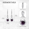 Birthstone Infinity Dangle Earrings for Women 925 Sterling Silver ...