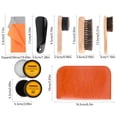 8 Piece Shoe Care Kit with Polish & Wax, Black & Clear Shoe Polish with ...