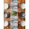 Burlap Table Runner 60 Inches Long, Black Grey Tree Abstract Non-Slip ...