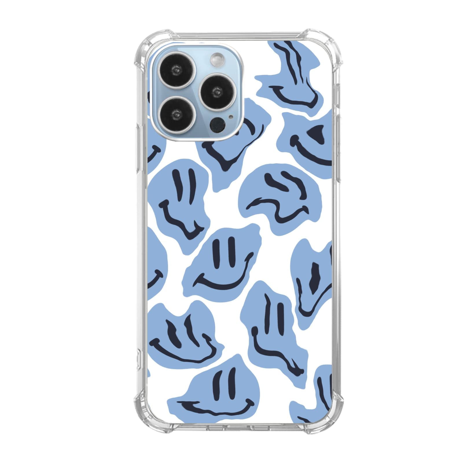 Dripping Smiley Face Case for iPhone 13 Pro,Aesthetic Art Design TPU Bumper Cover Case - Walmart.com