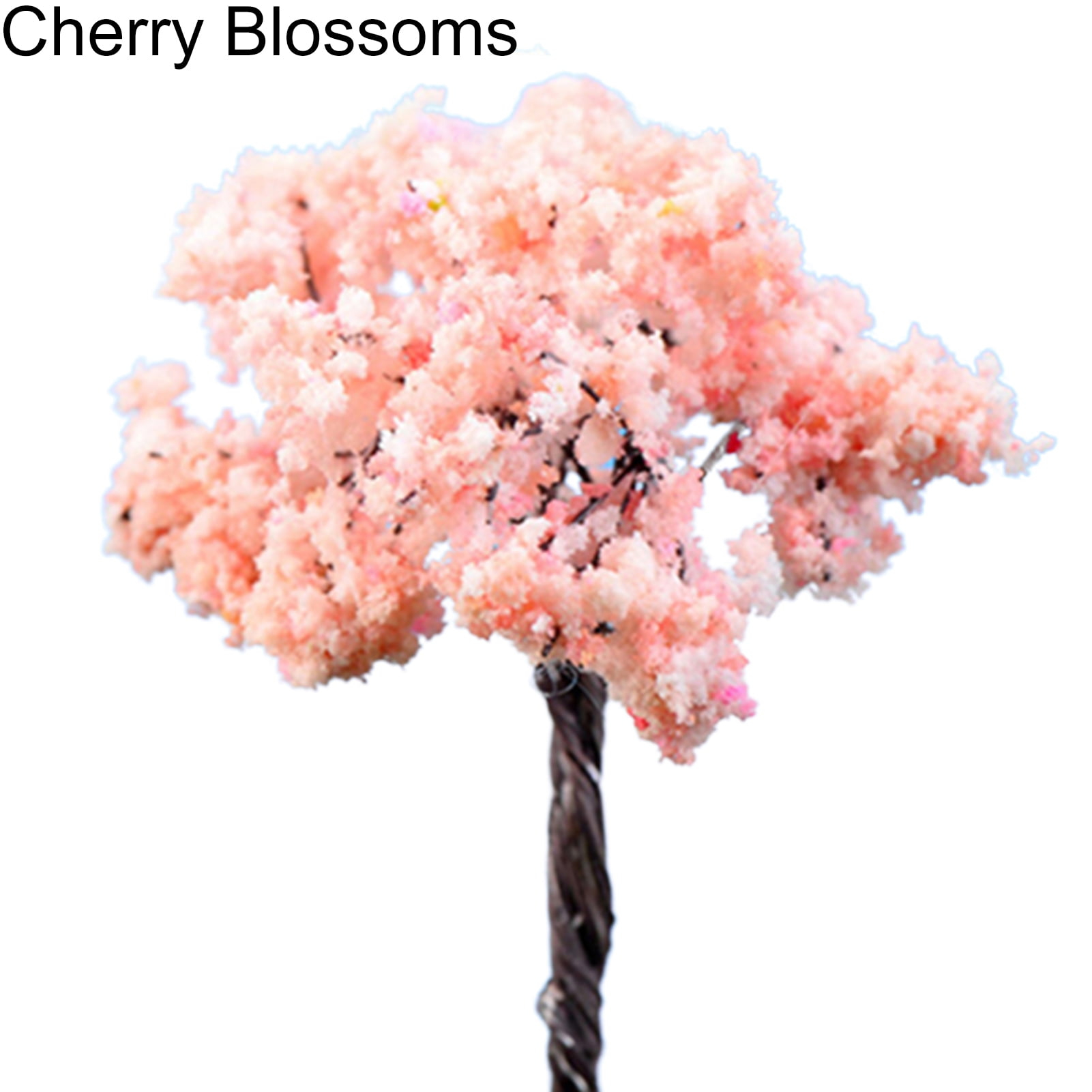 NUZYZ Miniature Sakura Plum Willow Tree Plants Fairy Garden Accessories ...