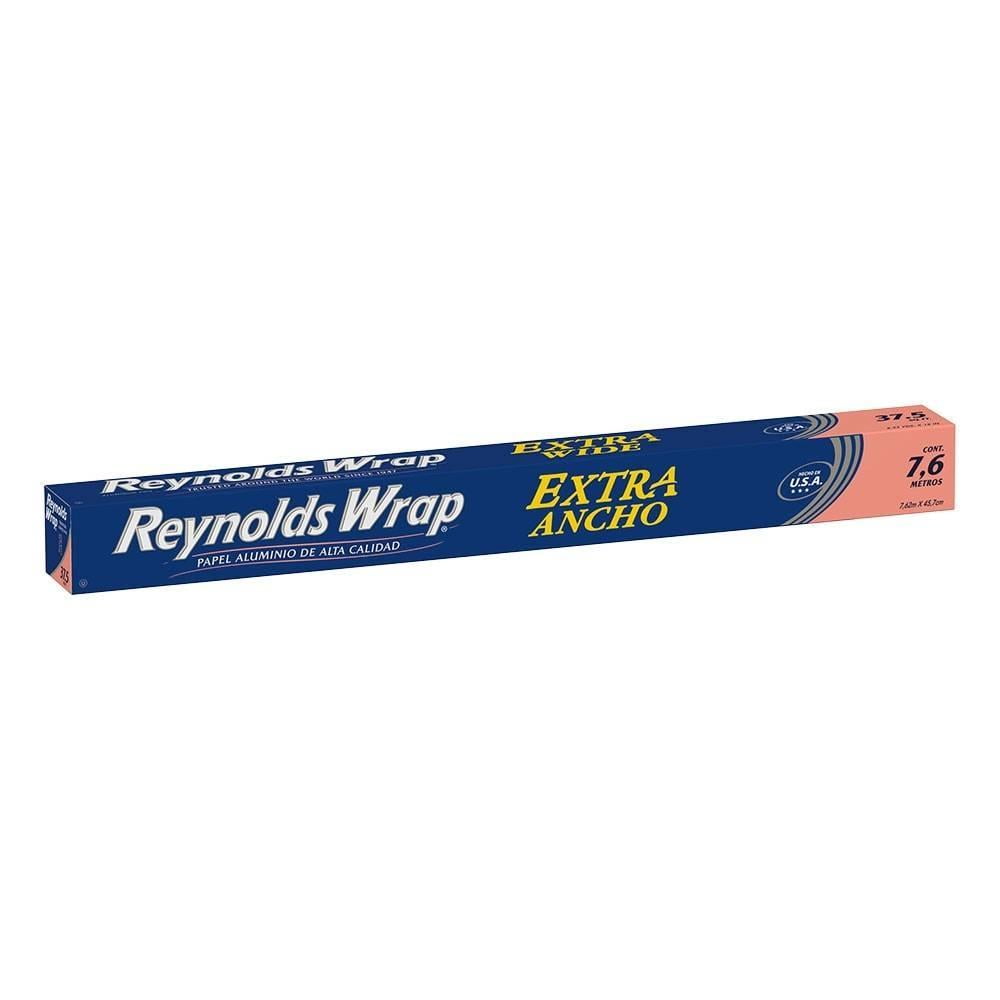 Papel aluminio Reynolds Wrap extra ancho 7.6 m | Walmart en línea