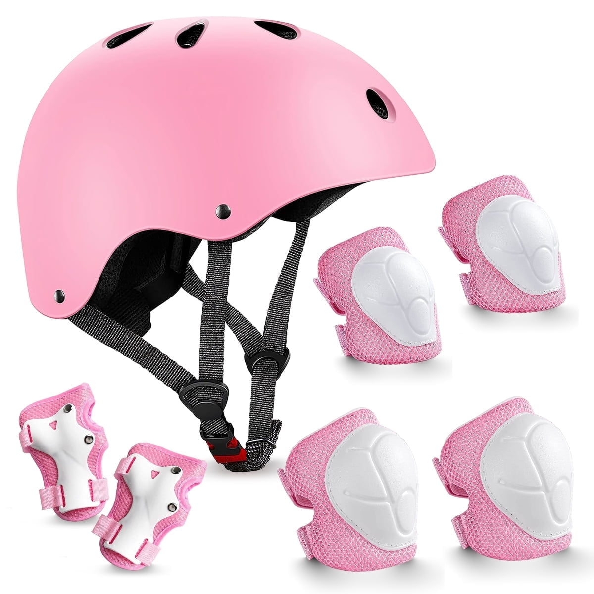 Click here for Grm Kids Bike Helmet & Protective Gear Set - Pink... prices