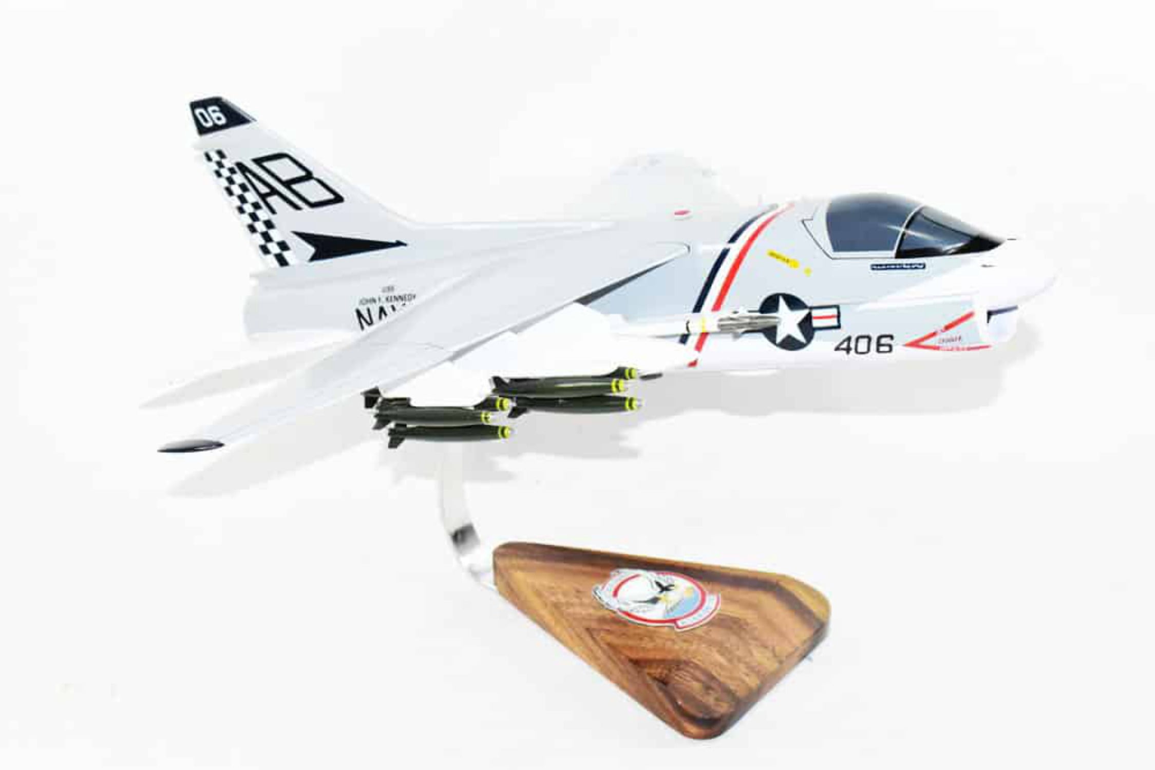 VA-113 Stingers A-7E USS Ranger Corsair II Model, LTV, 1/31 Mahogany ...