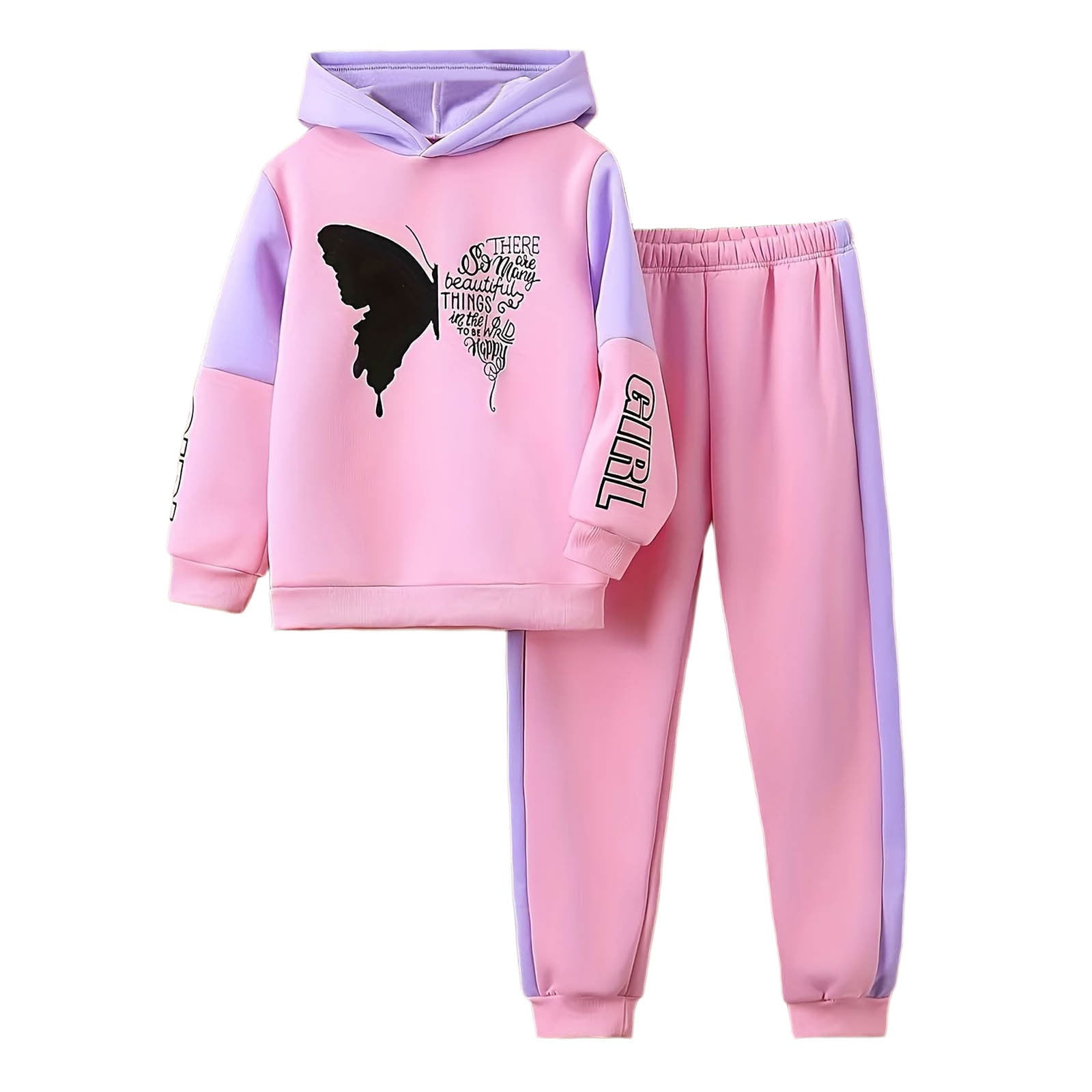 Click here for Liyamei Girls Fleece Hoodie Pants Set Winter Outfi... prices