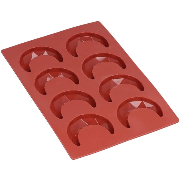 Silicone Chocolate Mold,8-Hole Moon-Shaped Mold 3 Dimensional Chocolate ...