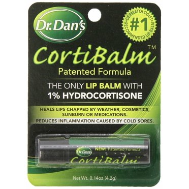 Dr. Dan's CortiBalm Lip Balm Hypoallergenic Cool Sore Relief, 14 Oz, 5 ...