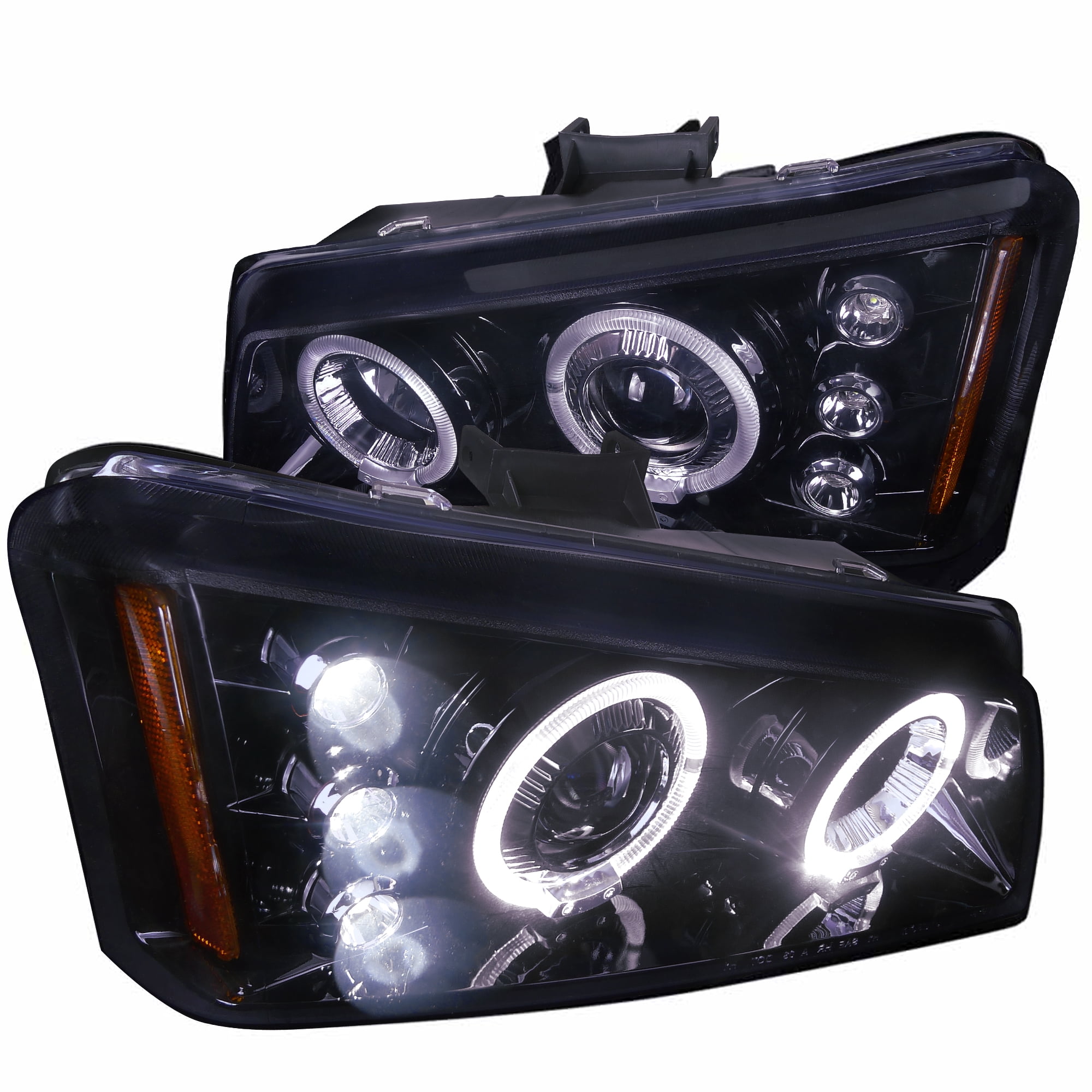 Buy Spec-D Tuning Led Dual Halo Glossy Black Housing Projector ...