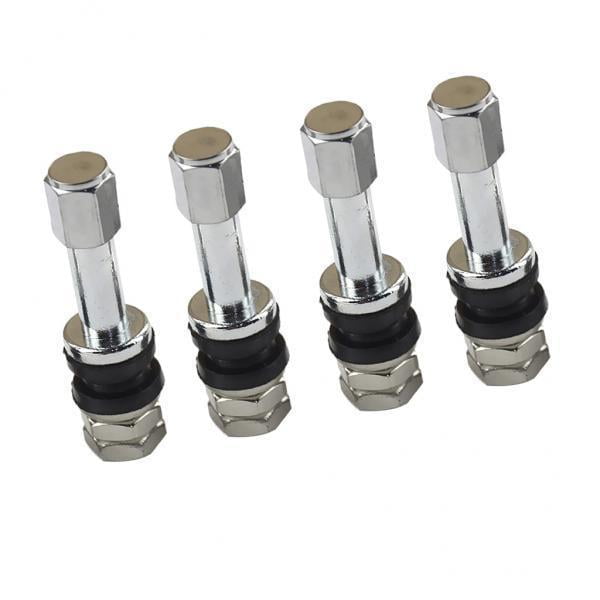 2x 4 Pieces Universal TR48E Metal Clamp-in Tubeless Tyre Tire Wheel ...