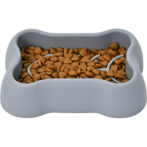 Slow Feed Dog Bowl,Slow Feed Cat Feeder Bowl,Pet Fun Puzzle Feeder,Non ...