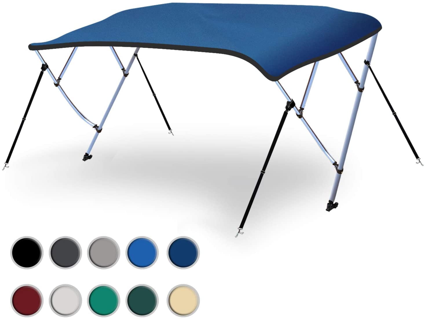 Leader Accessories 3 Bow Bimini Top Boat Cover Includes Mounting ...