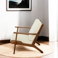 Cream Linen Lounge Chair | Comfort - Oriented Design for Living Areas ...
