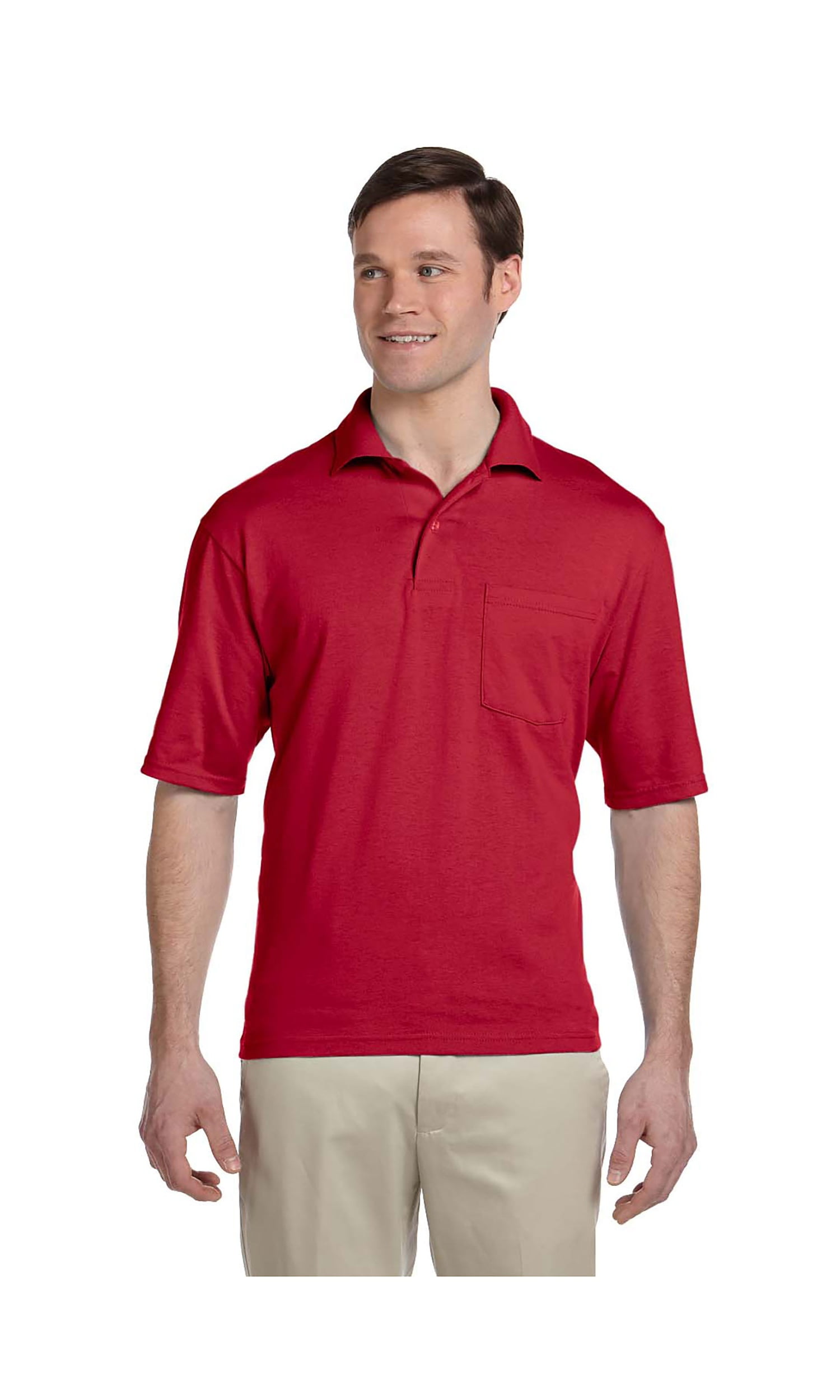 Jerzees Men's Five Point Left Chest Pocket Polo Shirt, Style 436MP ...