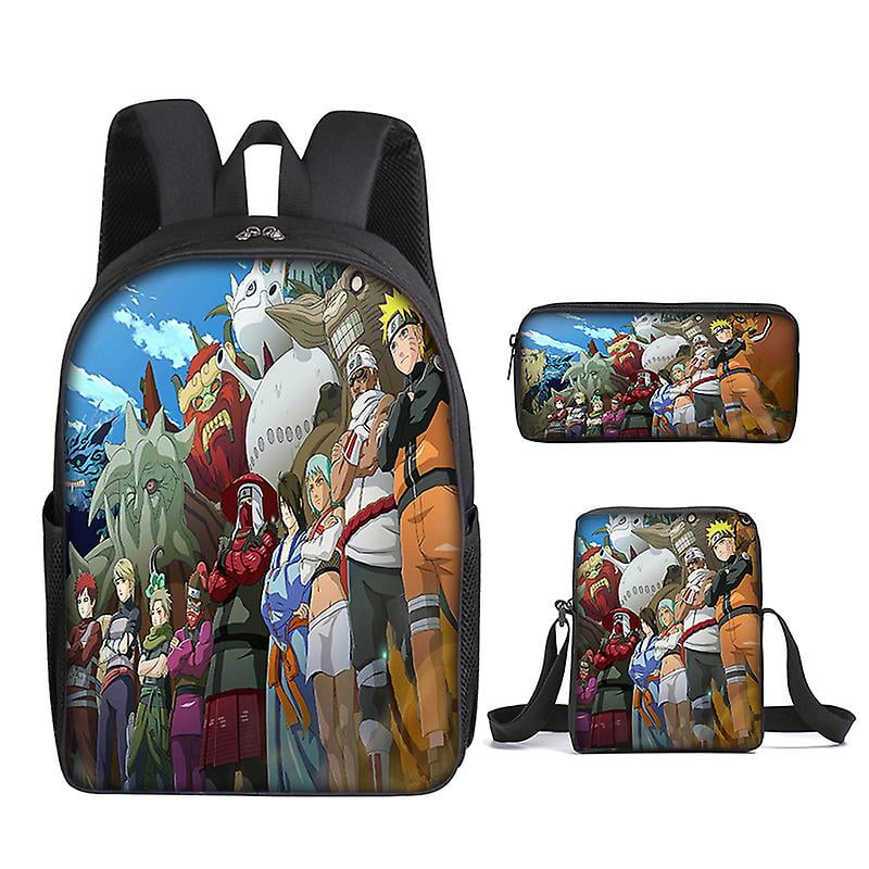 Naruto Backpack School Bag Three-piece Children's Backpack Of The ...