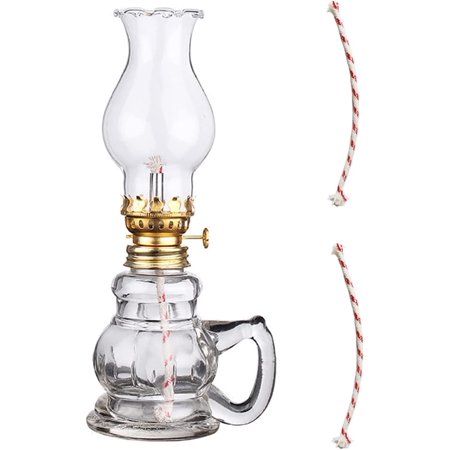 1 Oil Lamp with Adjustable Fire Wick, Oil Lamps for Indoor Use ...