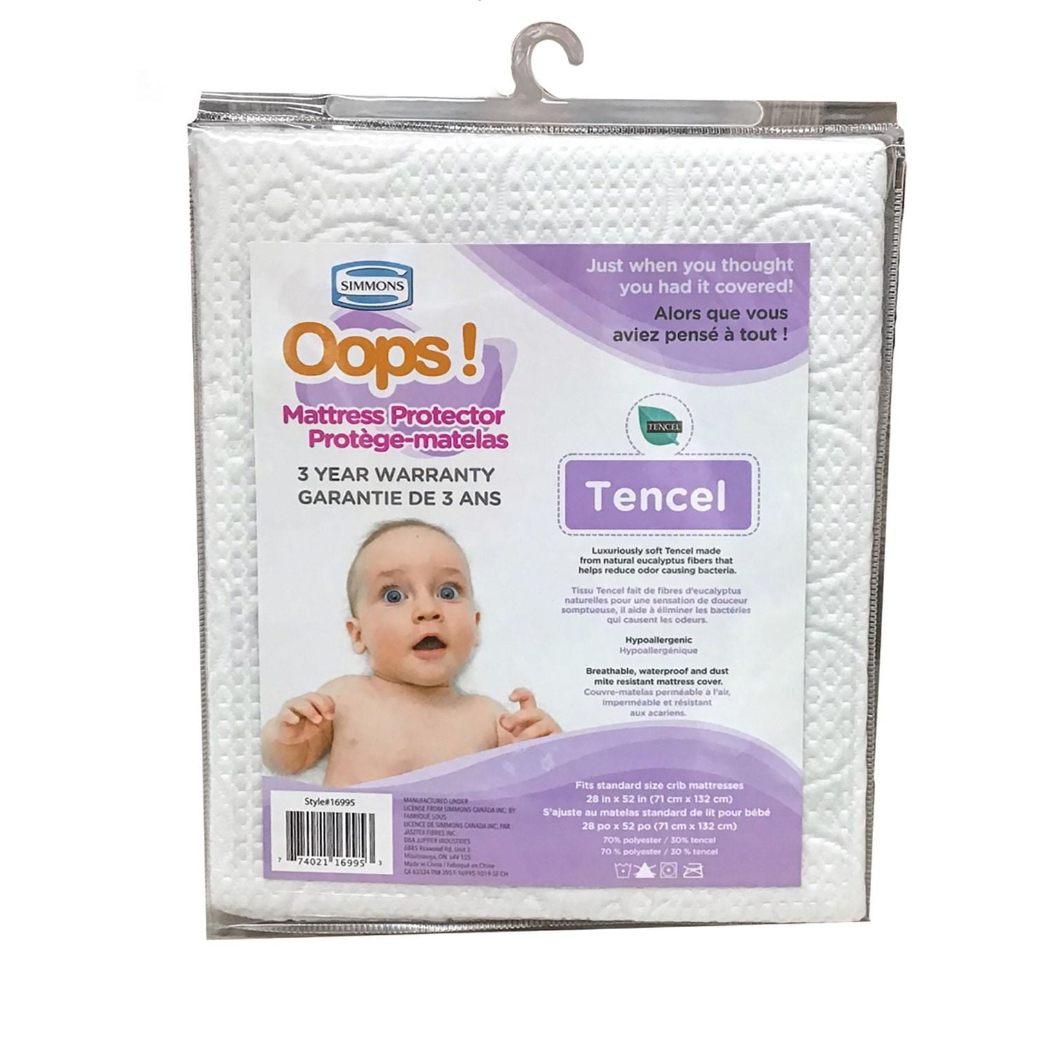 Click here for Simmons Oops Tencel Baby Crib Mattress Protector F... prices